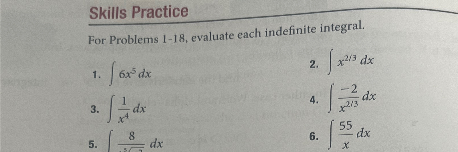 Solved Skills PracticeFor Problems 1-18, ﻿evaluate each | Chegg.com