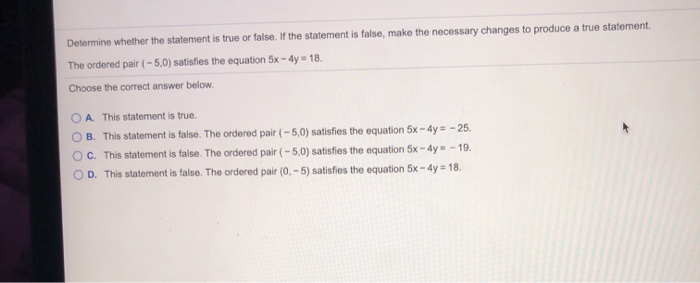 Solved Determine whether the statement is true or false. If | Chegg.com