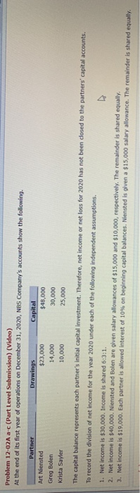 Solved Problem 12-02A a-c (Part Level Submission) (Video) At | Chegg.com