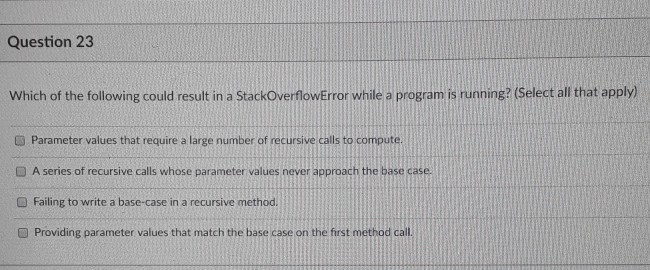 Solved Question 20 Which two sorting algorithms discussed | Chegg.com