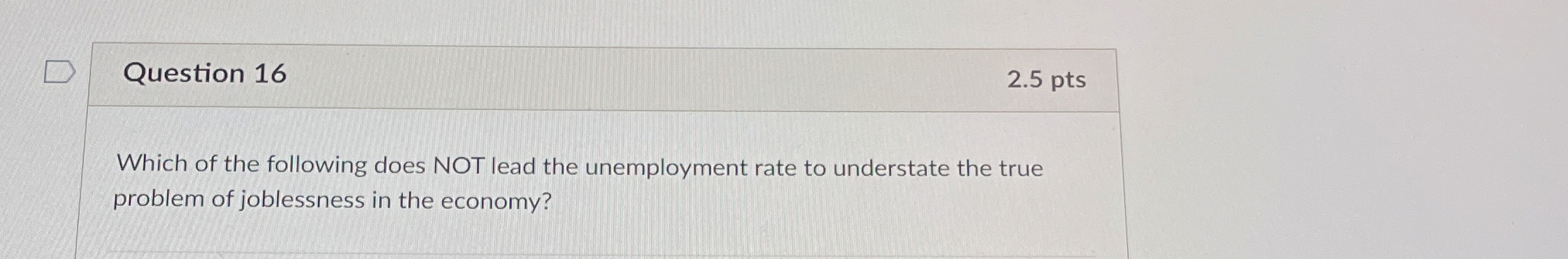 Solved Question 162.5 ﻿ptsWhich of the following does NOT | Chegg.com