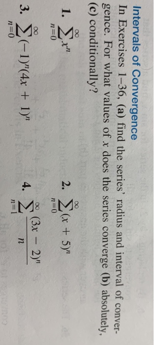 Solved Intervals of Convergence In Exercises 1–36, (a) find | Chegg.com