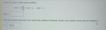 Solved Solve the given initial-value | Chegg.com