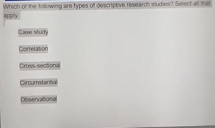 Solved Which of the following are types of descriptive | Chegg.com