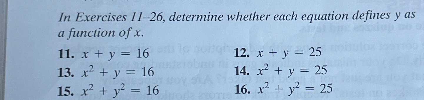 Solved In Exercises 11 26 ﻿determine Whether Each Equation