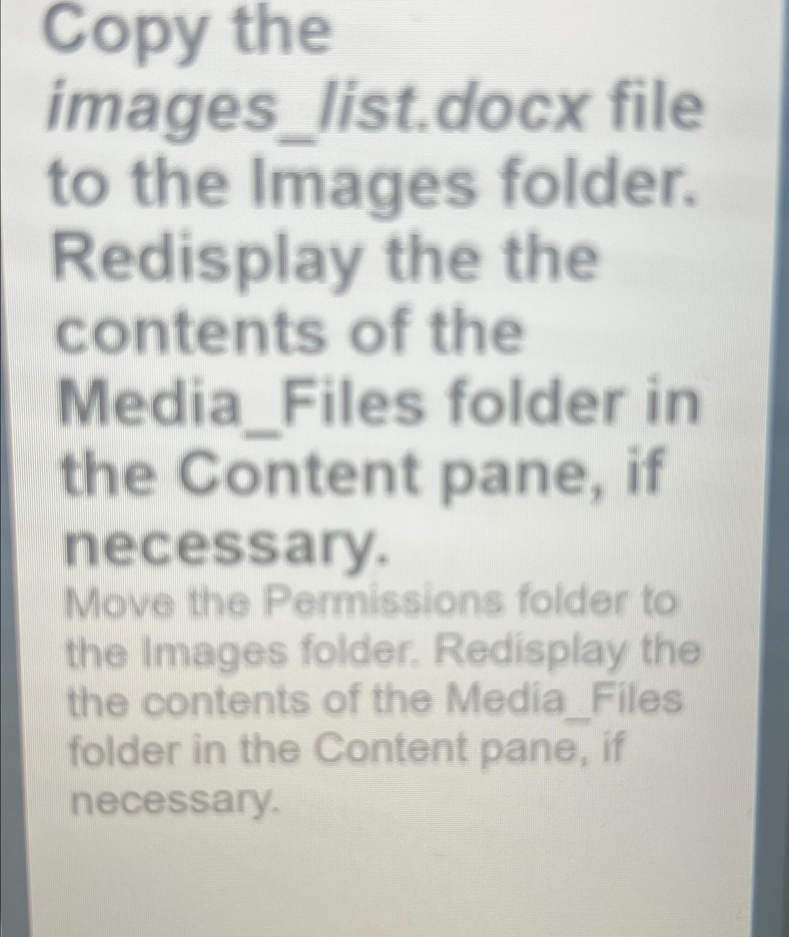 Solved Copy the images_list.docx file to the Images folder. | Chegg.com