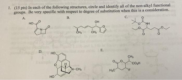 Solved 1. (15 pts) In each of the following structures, | Chegg.com