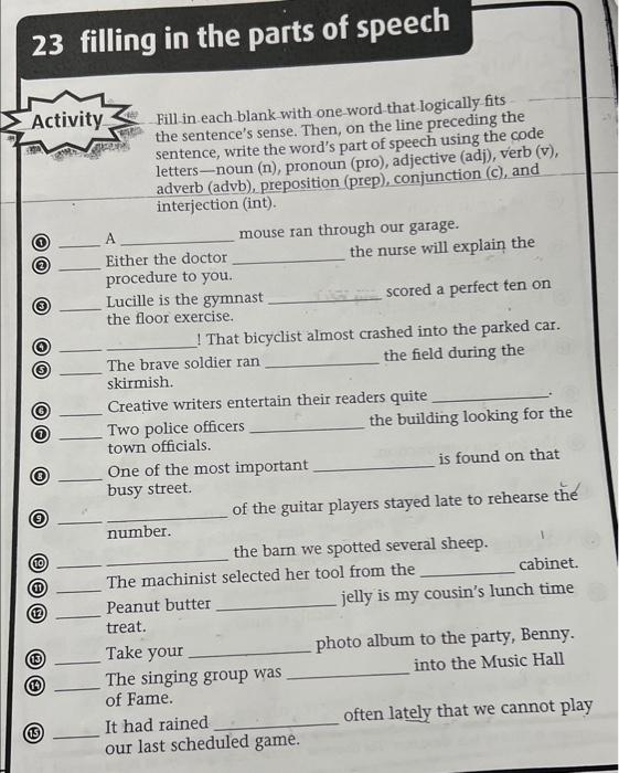 Activity ≤ Use each word as indicated. Write your | Chegg.com