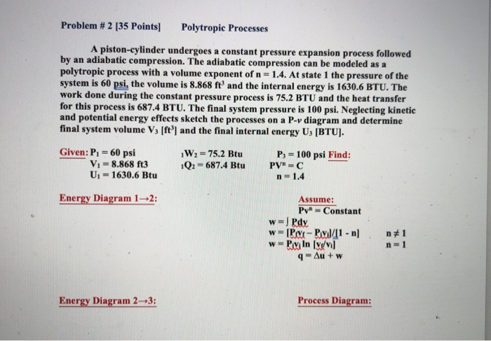 Solved Problem #2 [35 Points) Polytropic Processes A | Chegg.com