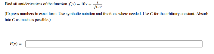 Solved Find all antiderivatives of the function | Chegg.com