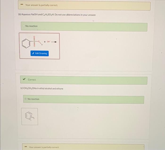 Solved Draw the correct mechanism for each reaction below. | Chegg.com