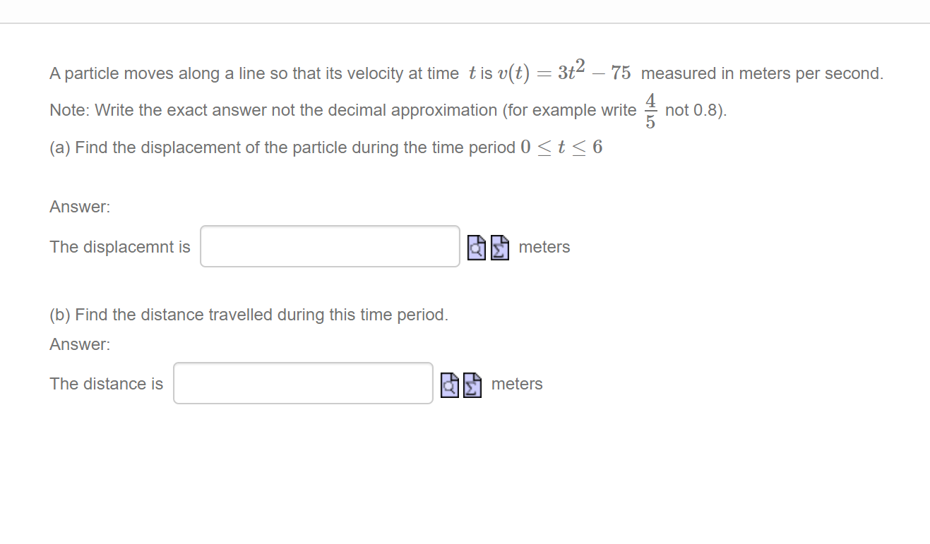 Solved A particle moves along a line so that its velocity at | Chegg.com