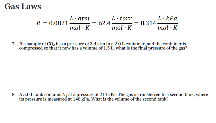 Solved If a sample of CO2 ﻿has a pressure of 3.4atm in a | Chegg.com