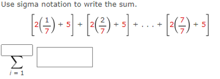 Solved Use sigma notation to write the | Chegg.com