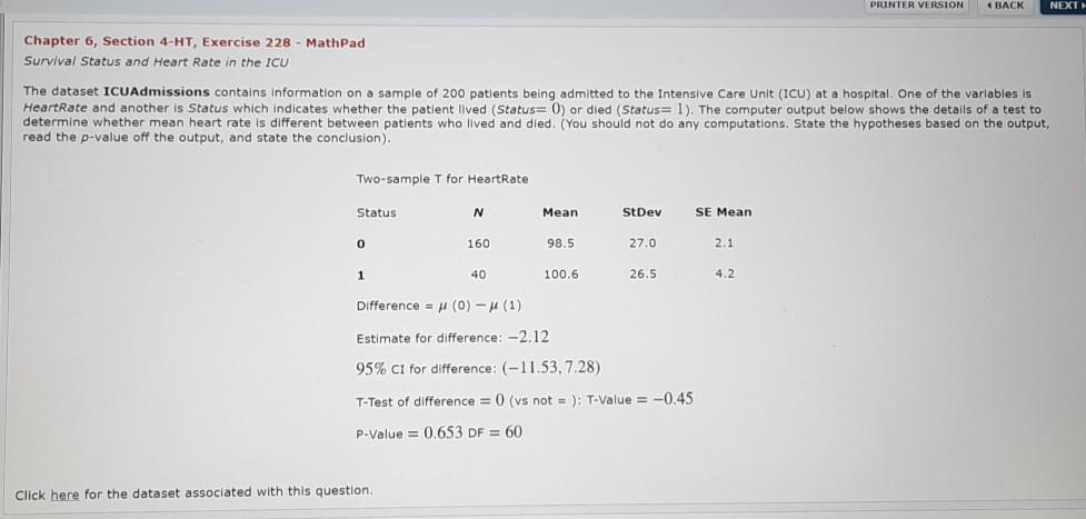 Solved PRINTER VERSION 4 BACK NEXT Chapter 6, Section 4-HT, | Chegg.com