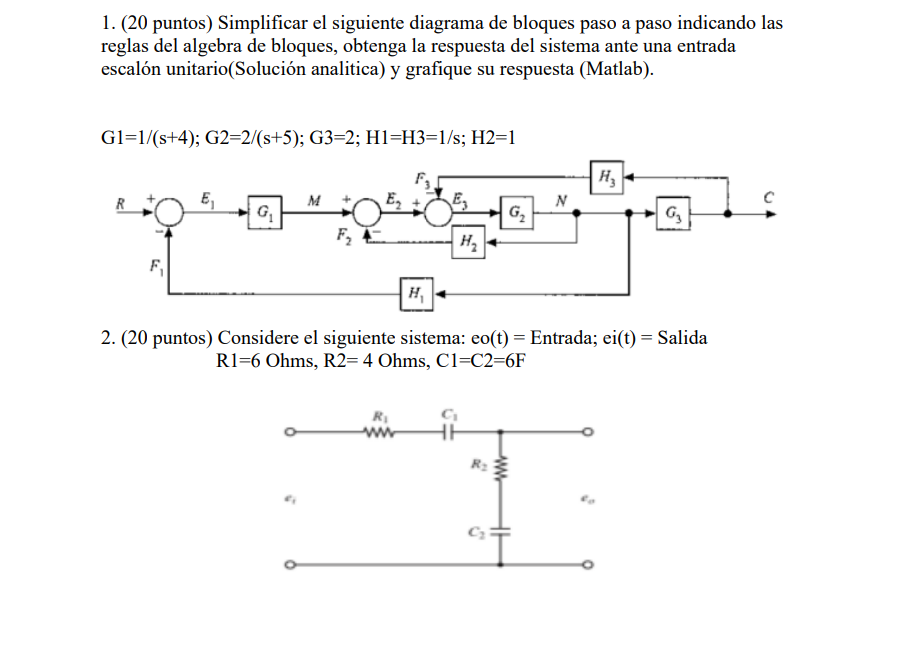 (20 ﻿puntos) ﻿Simplificar el siguiente diagrama de | Chegg.com