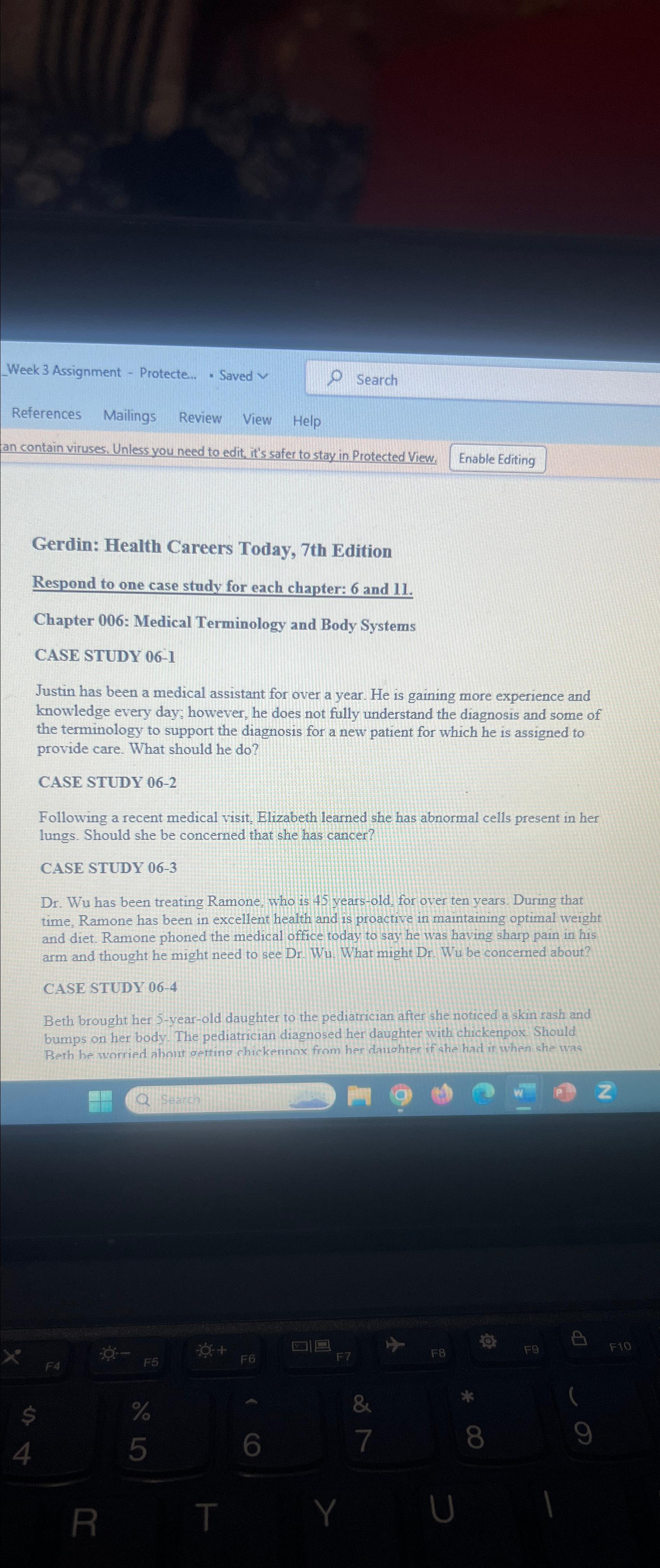 Solved Week 3 ﻿Assignment - ﻿Protecte... . ﻿Saved | Chegg.com