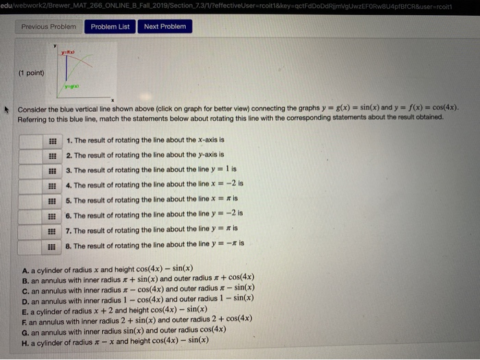 Solved edu/webwork2/Brewer MAT 266 ONLINE B_FallL | Chegg.com