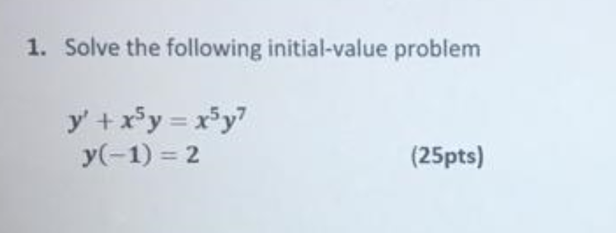 Solved Solve the following initial-value | Chegg.com