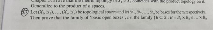 Solved base, but a countable base can be extracted from any | Chegg.com