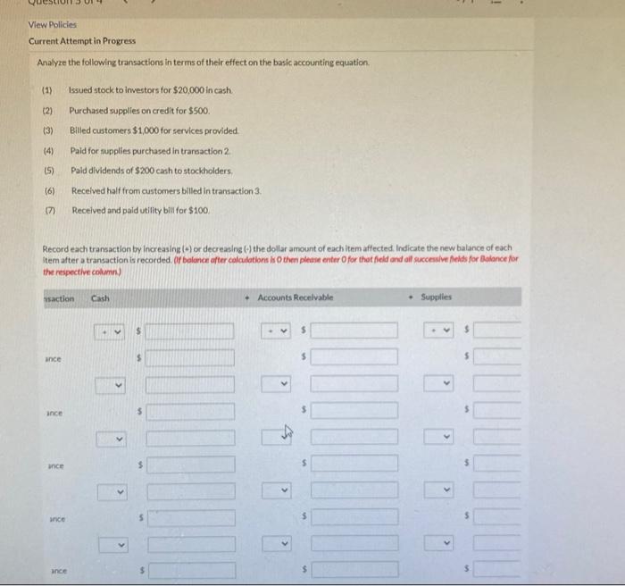 Solved transaction , Cash + Accounts Recieveable + Supplies | Chegg.com