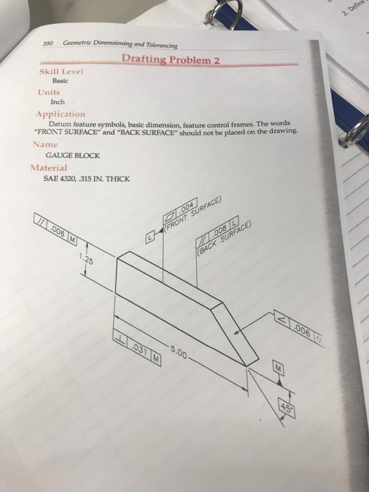 Solved 2. Define 390 Geometric Dimensioning and Tolerancing | Chegg.com