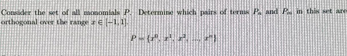 Solved Consider the set of all monomials P. ﻿Determine which | Chegg.com