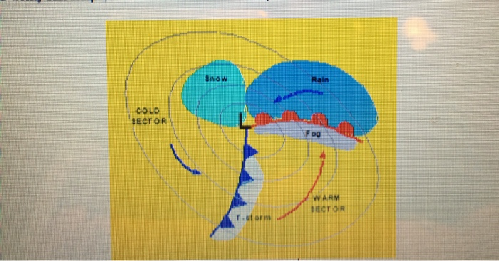 Solved The warm sector of the Mid-Latitude cyclone in Figure | Chegg.com