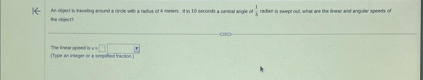 Solved An object is traveling around a circle with a radius | Chegg.com