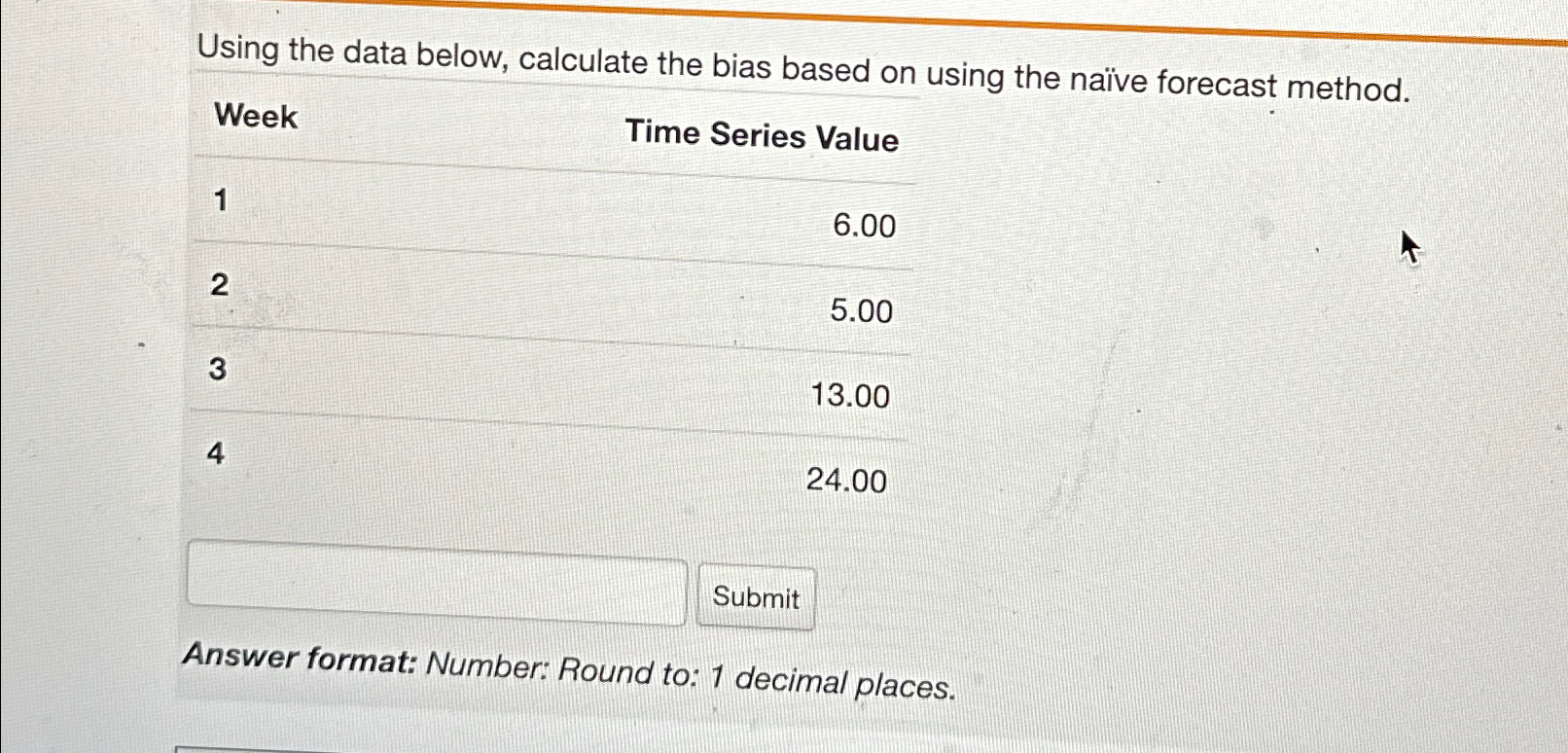 Solved Using the data below, calculate the bias based on | Chegg.com