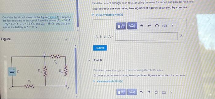 Solved Find the current through each resistor using the | Chegg.com