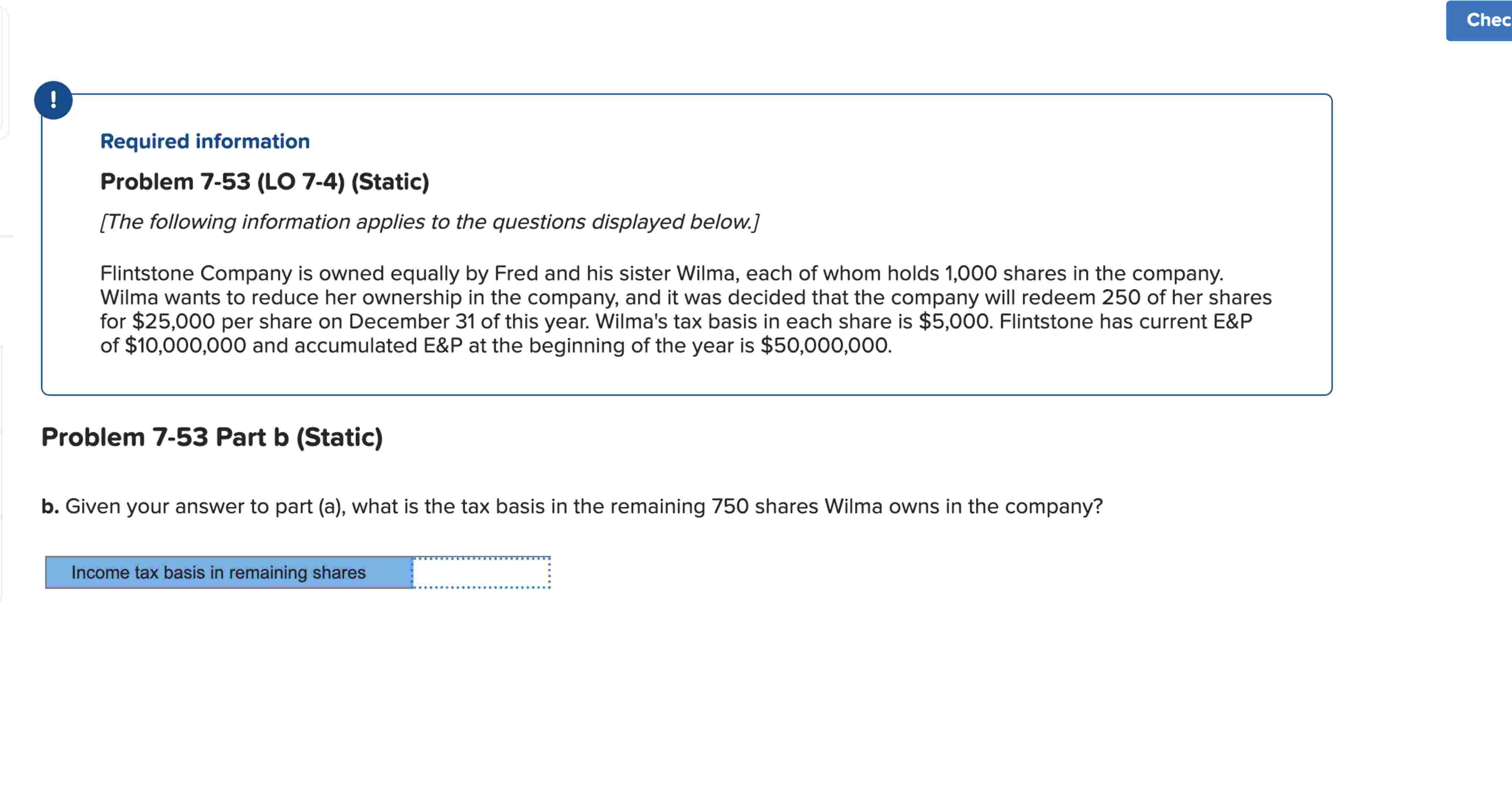 Solved Required information Problem 7-53 (LO | Chegg.com