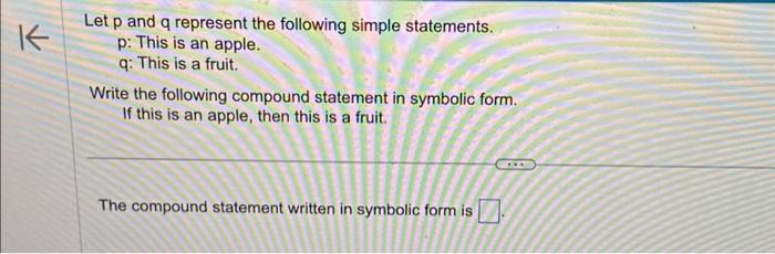 Solved Let p and q represent the following simple | Chegg.com