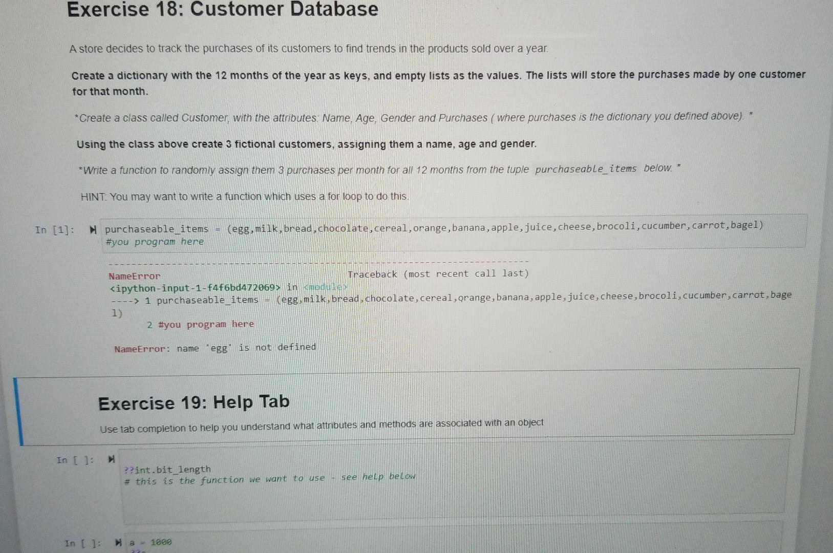 Solved Exercise 18: Customer Database A store decides to | Chegg.com