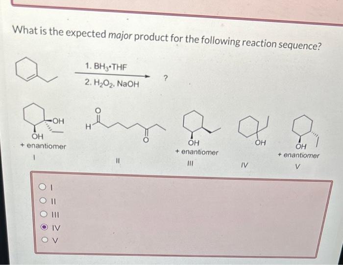Solved What is the expected major product for the following | Chegg.com