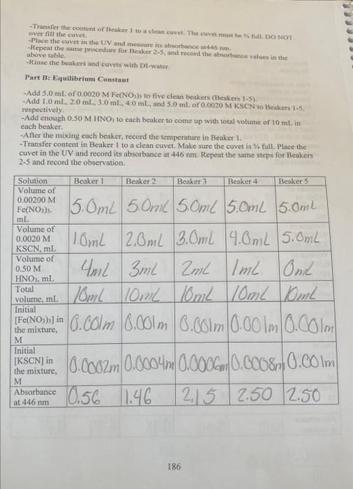 Solved - Temperature of the content in Beaker 1 , - The | Chegg.com