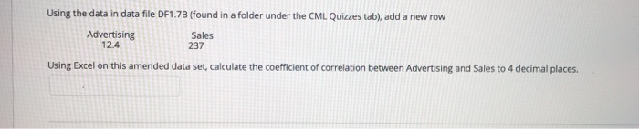 Solved Using the data in data file DF1.7B (found in a folder | Chegg.com