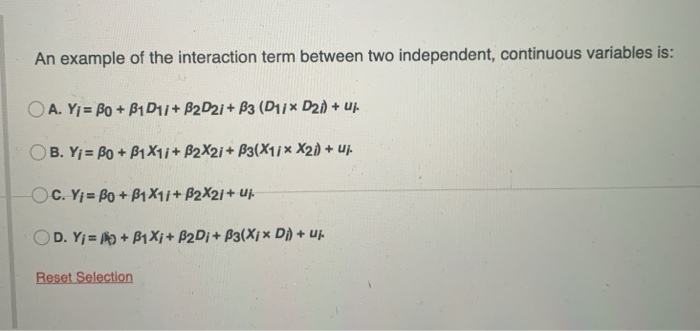 Solved An example of the interaction term between two | Chegg.com