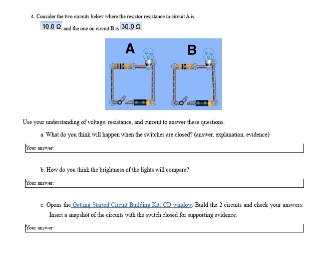 Solved Consider the two circuits below where the resistor | Chegg.com