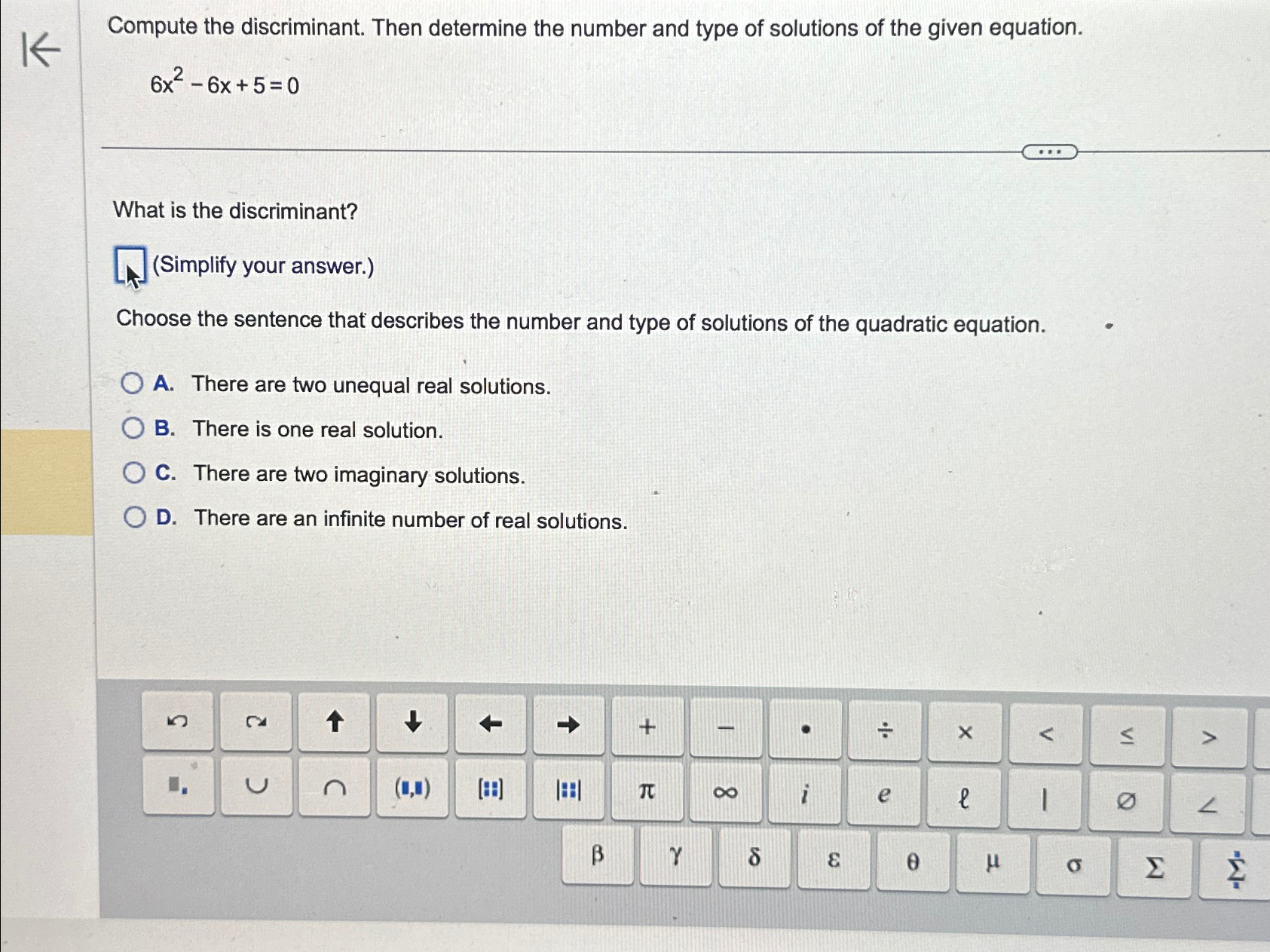 Solved Compute the discriminant. Then determine the number | Chegg.com