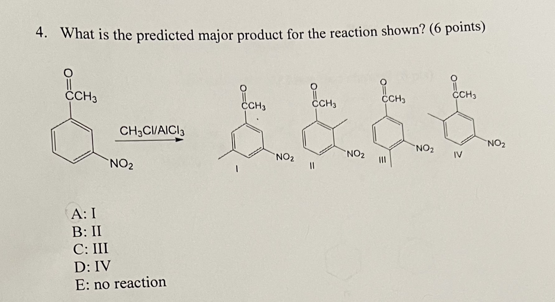 Solved What is the predicted major product for the reaction | Chegg.com