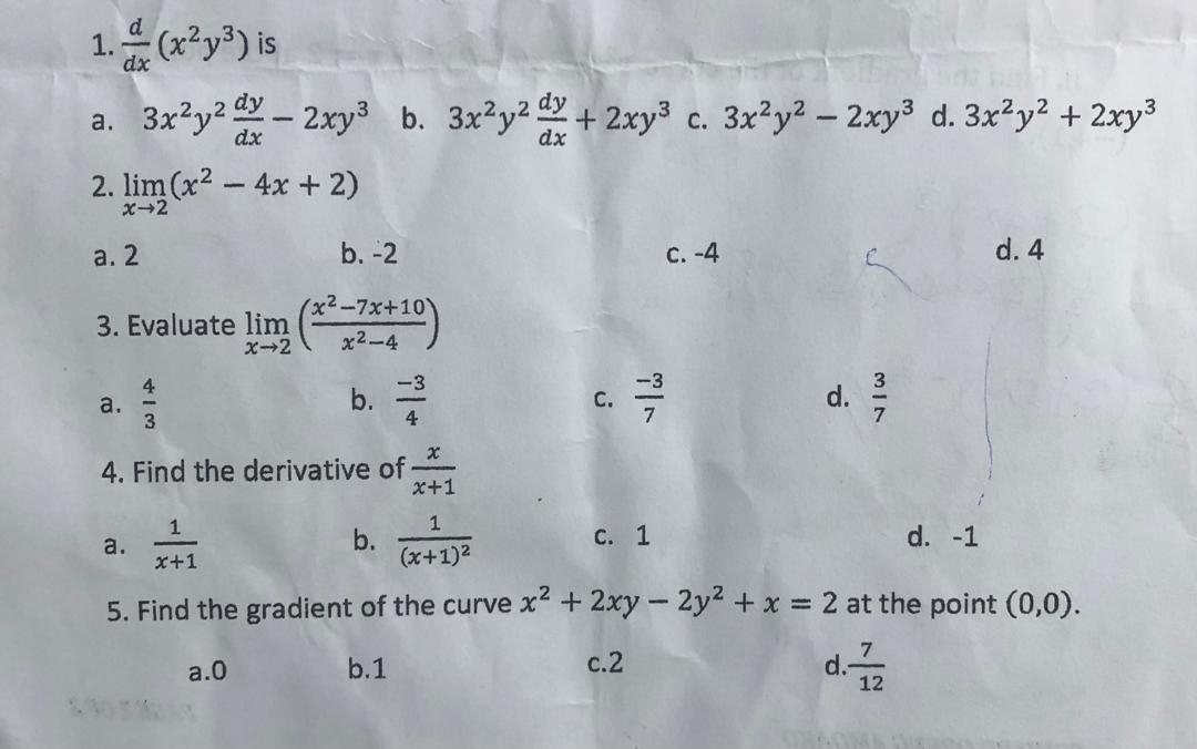 Solved ddx(x2y3) | Chegg.com