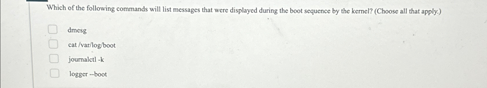 Solved Which of the following commands will list messages | Chegg.com