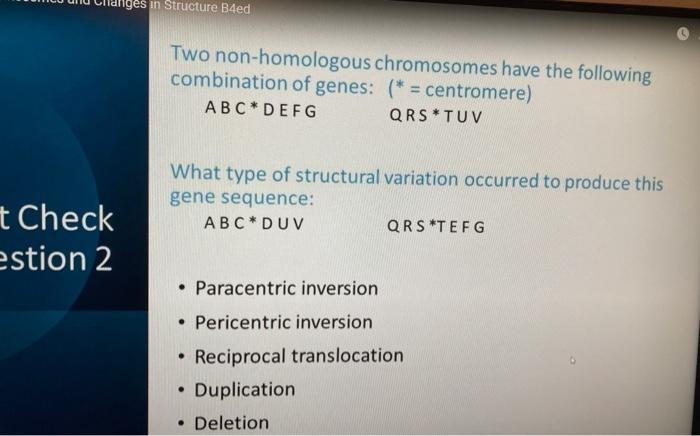 Solved Two non-homologous chromosomes have the following | Chegg.com