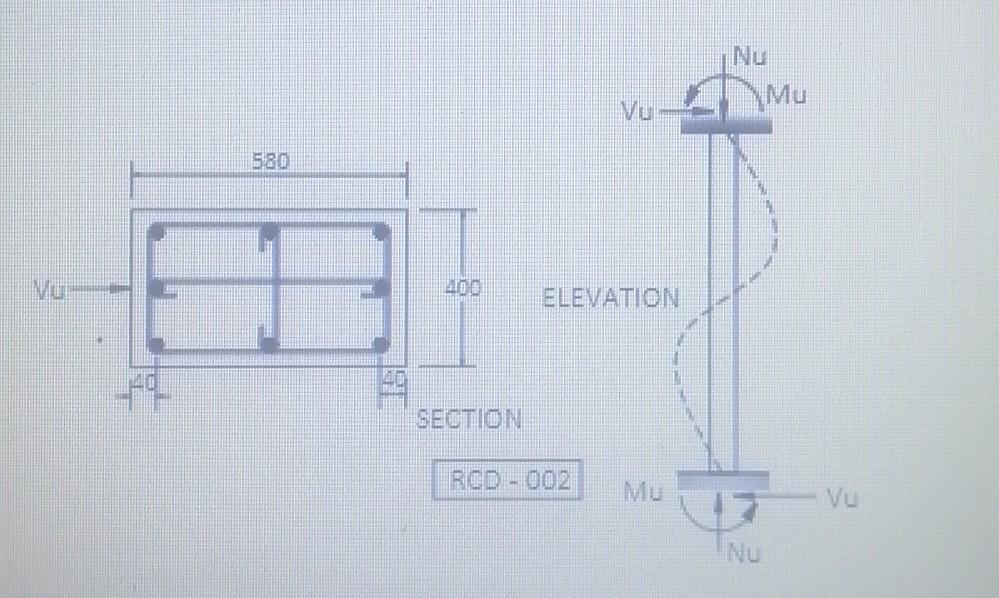 Solved A column section shown in RCD-002 is reinforced with | Chegg.com