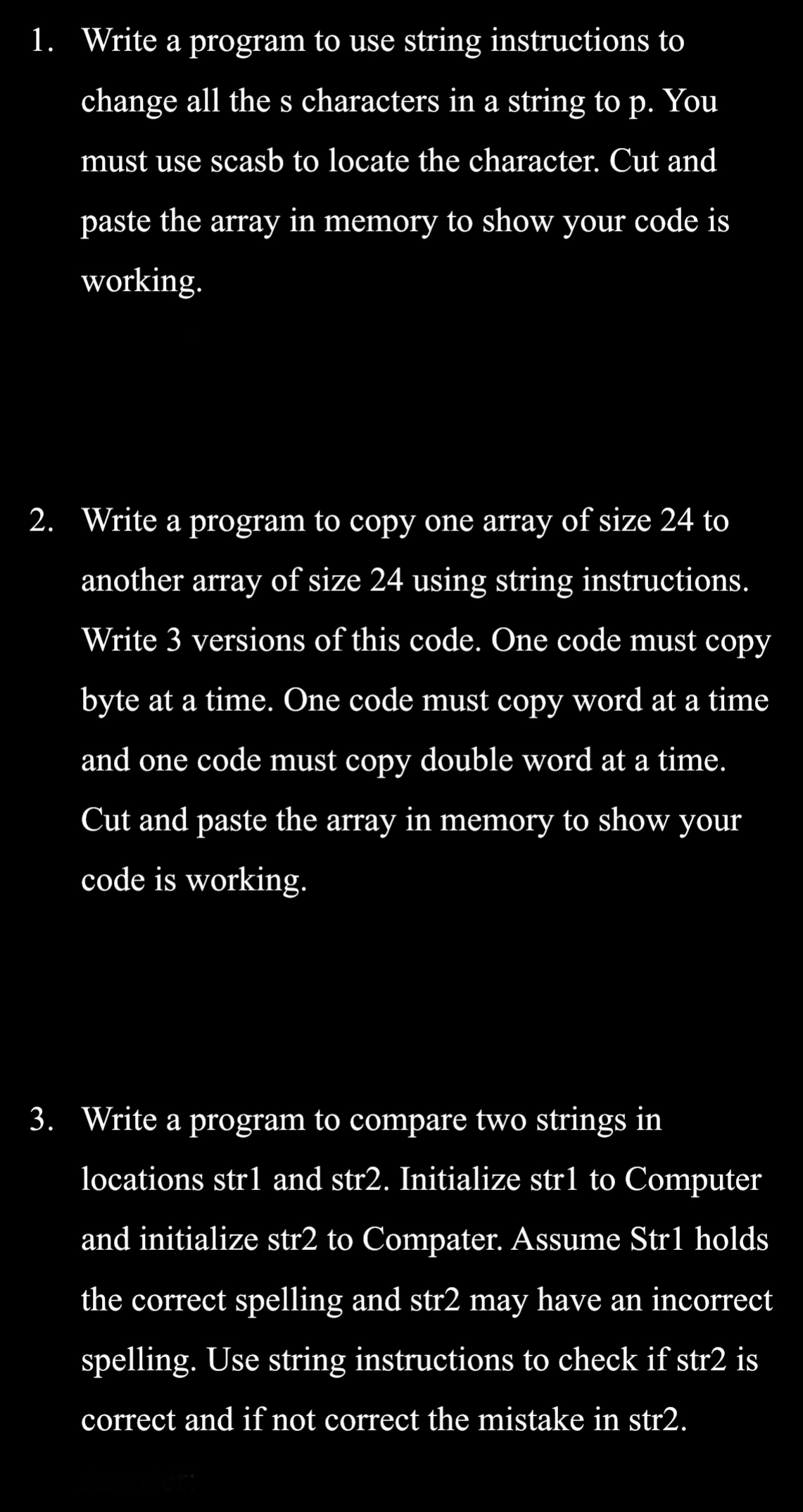 Solved Please answer all question and each part of them | Chegg.com