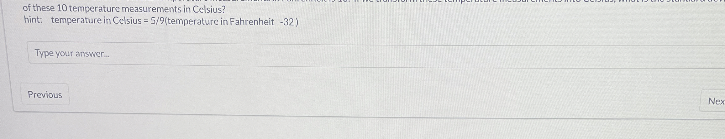 of these 10 ﻿temperature measurements in | Chegg.com