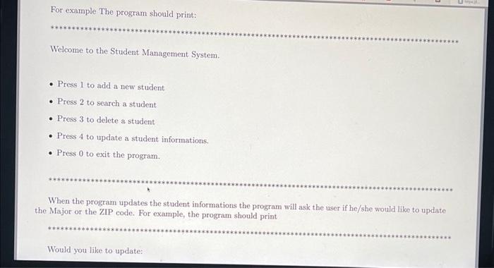 Solved We would like to write a program to build simple | Chegg.com