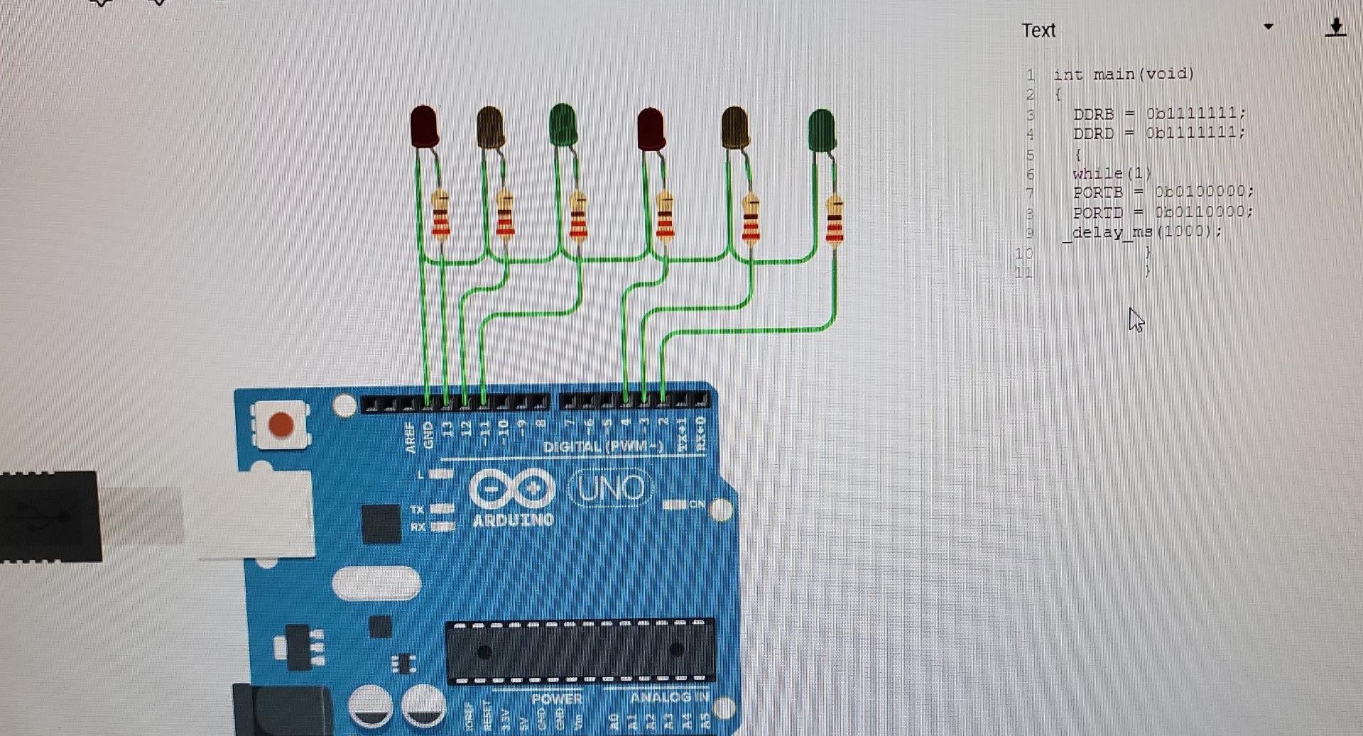 Solved Need bitwise binary code for 6 led traffic light | Chegg.com