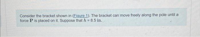 Solved Figure 1 of 1Consider the bracket shown in The | Chegg.com